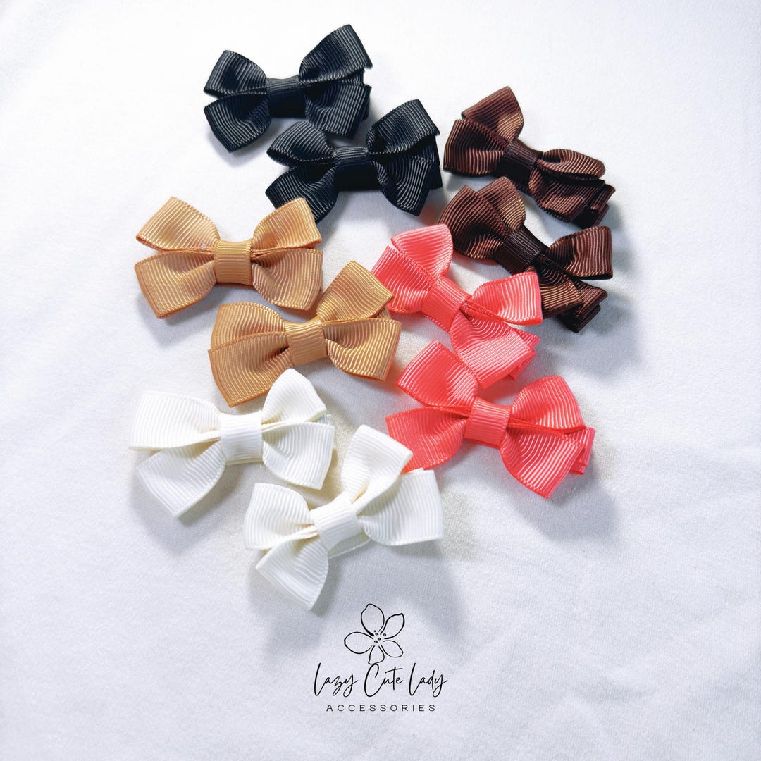 Mini Bow Hair Clips Set – Cute and Versatile - Baby Hair Accessory ...