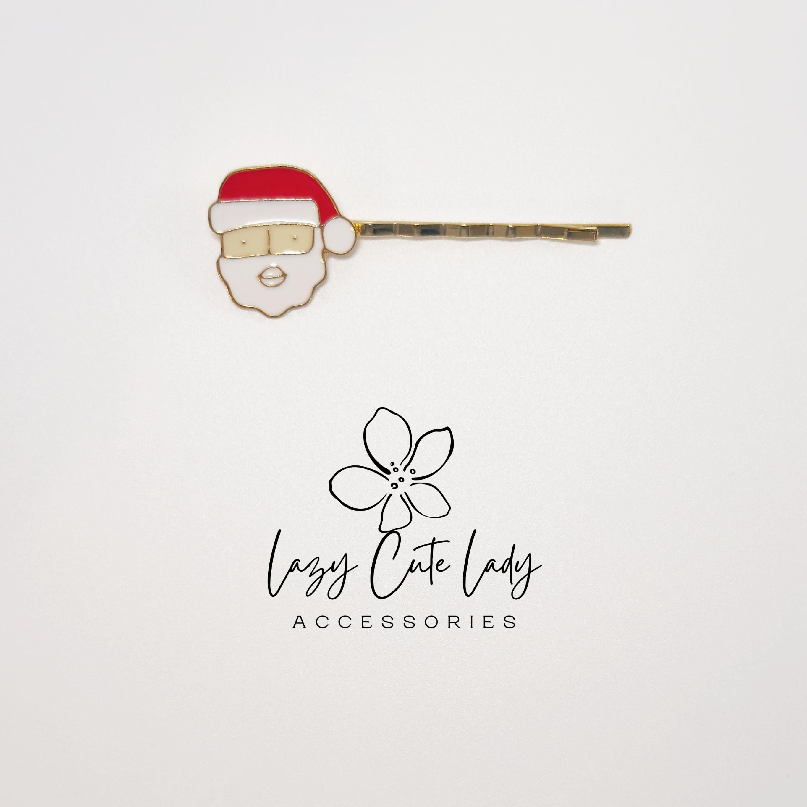 Christmas Hair Pins Set – Cute Holiday Bobby Pins With Santa, Reindeer ...