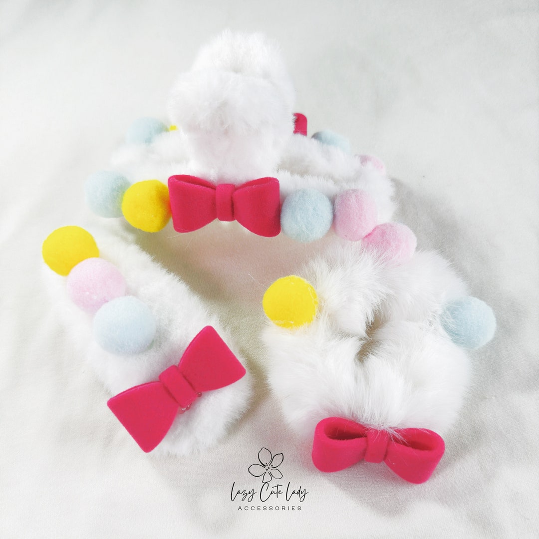 Fluffy Delights Hair Accessories Collection-hair Clips -hair Claw-hair ...