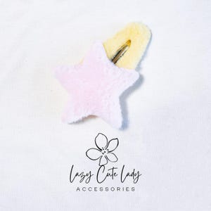 Fuzzy Star Hair Clips With Rhinestones - New Adorable Collection in ...