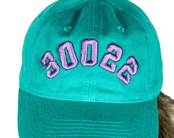 CUSTOMIZED - Red - 3D Puff - Area Code Hat - Zip Code Hat - CODE CAP - Unstructured - Etsy