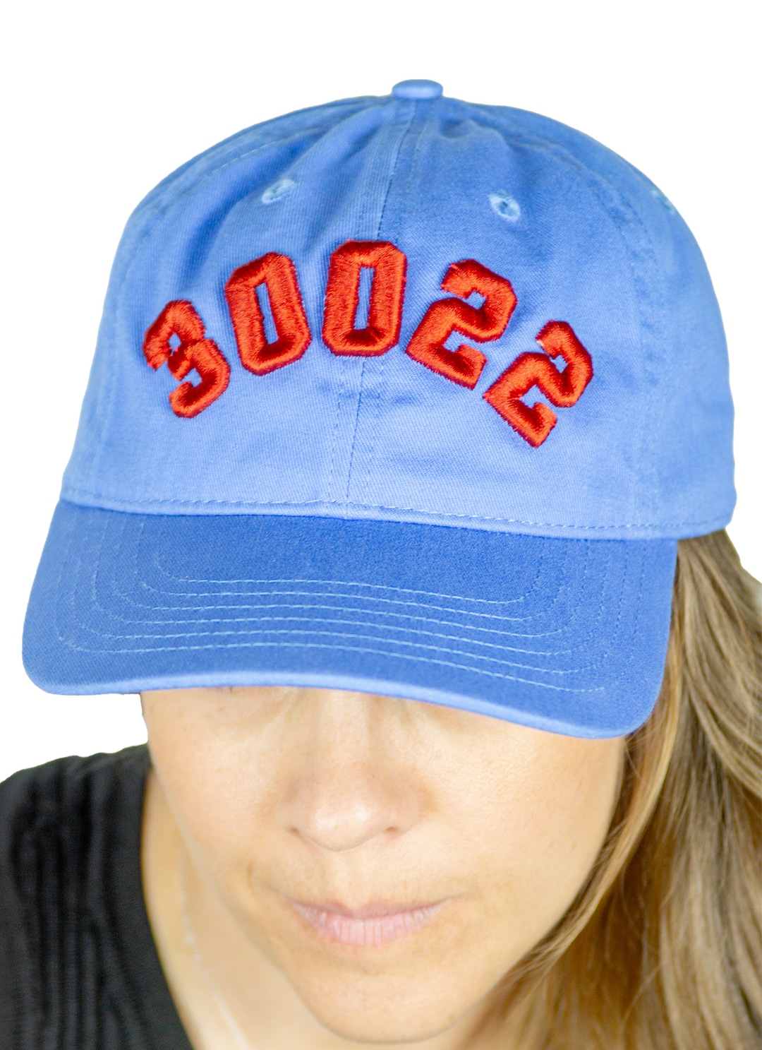 CUSTOMIZED - Lite Blue - 3D Puff - Area Code Hat - Zip Code Hat - Unstructured - Etsy