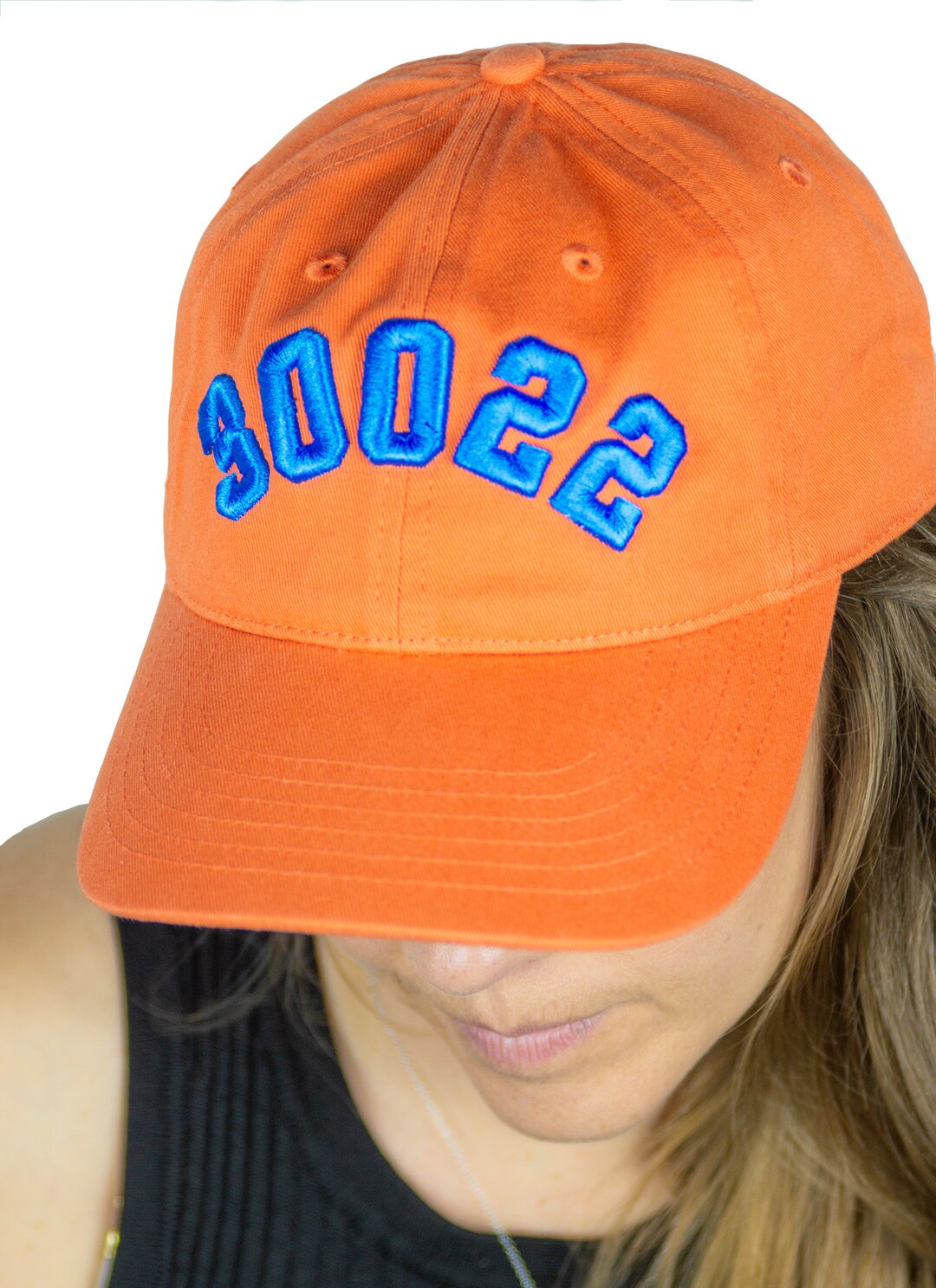 Orange 3D Puff Area Code Hat Zip Code Hat Unstructured Customizable - Etsy