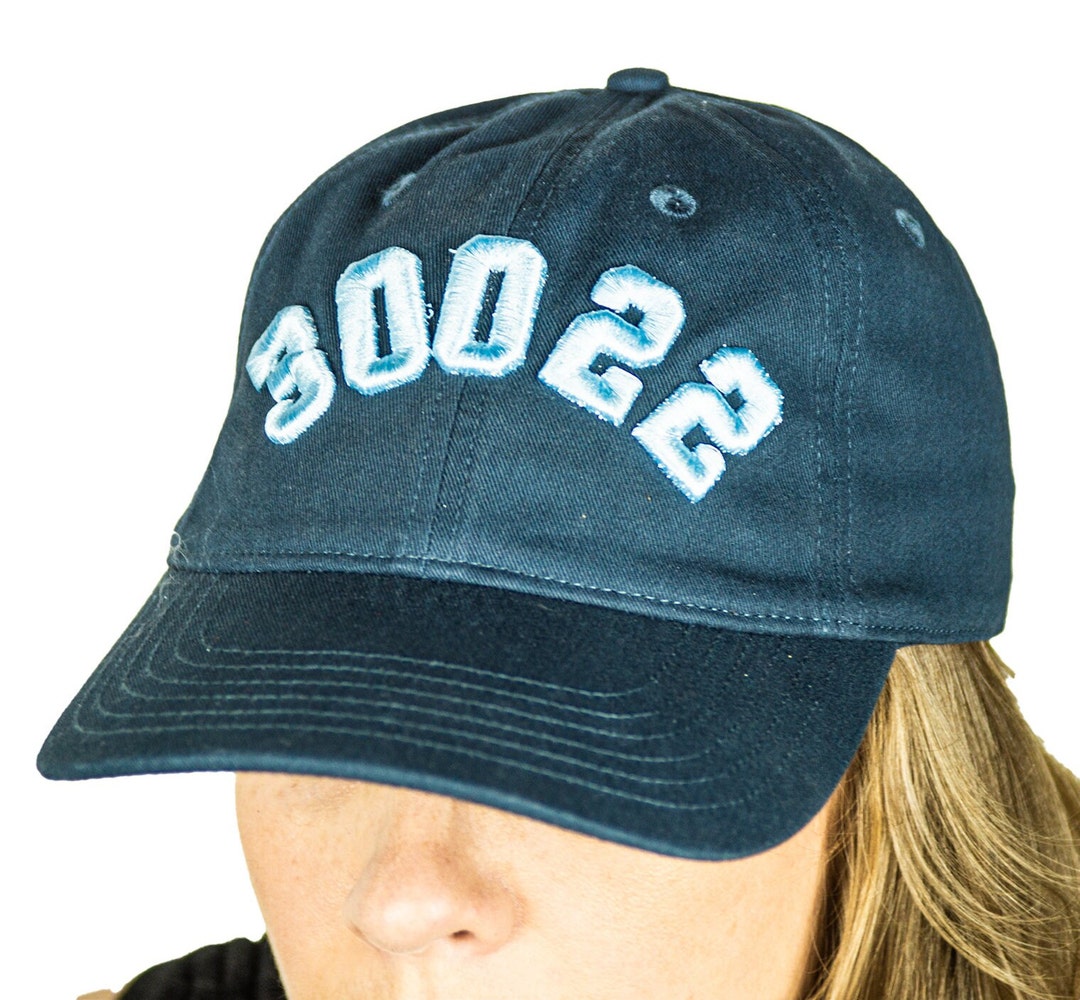 CUSTOMIZED - Navy - 3D Puff - Area Code Hat - Zip Code Hat - Unstructured - Etsy