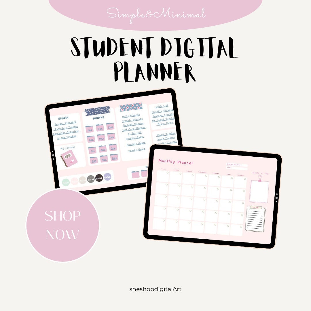 Student Digital Planner - Etsy