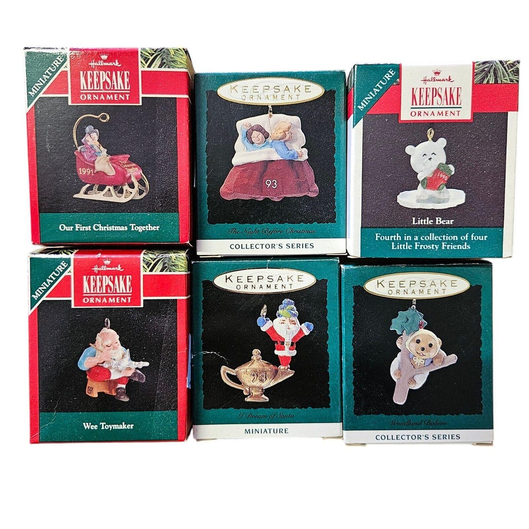 Vintage Hallmark Keepsake Ornaments Miniature Lot/6 Handmade ...