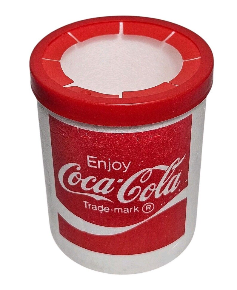 Vintage Coca-cola Styrofoam Can Holder Drink Cooler Red White Southwest ...