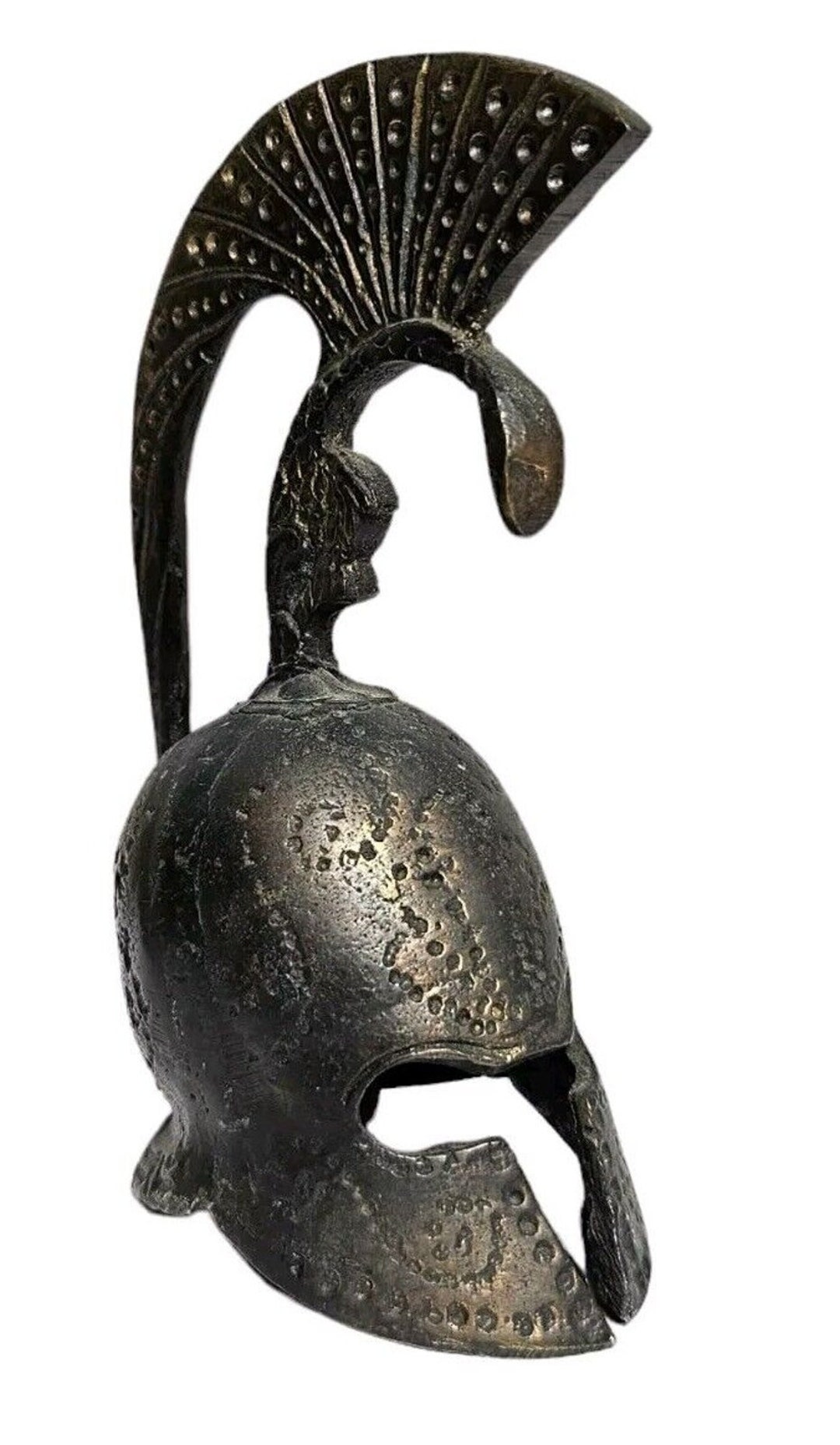 Bronze Roman Helmet Hand Bell Gladiator Trojan Serpent Metal ...