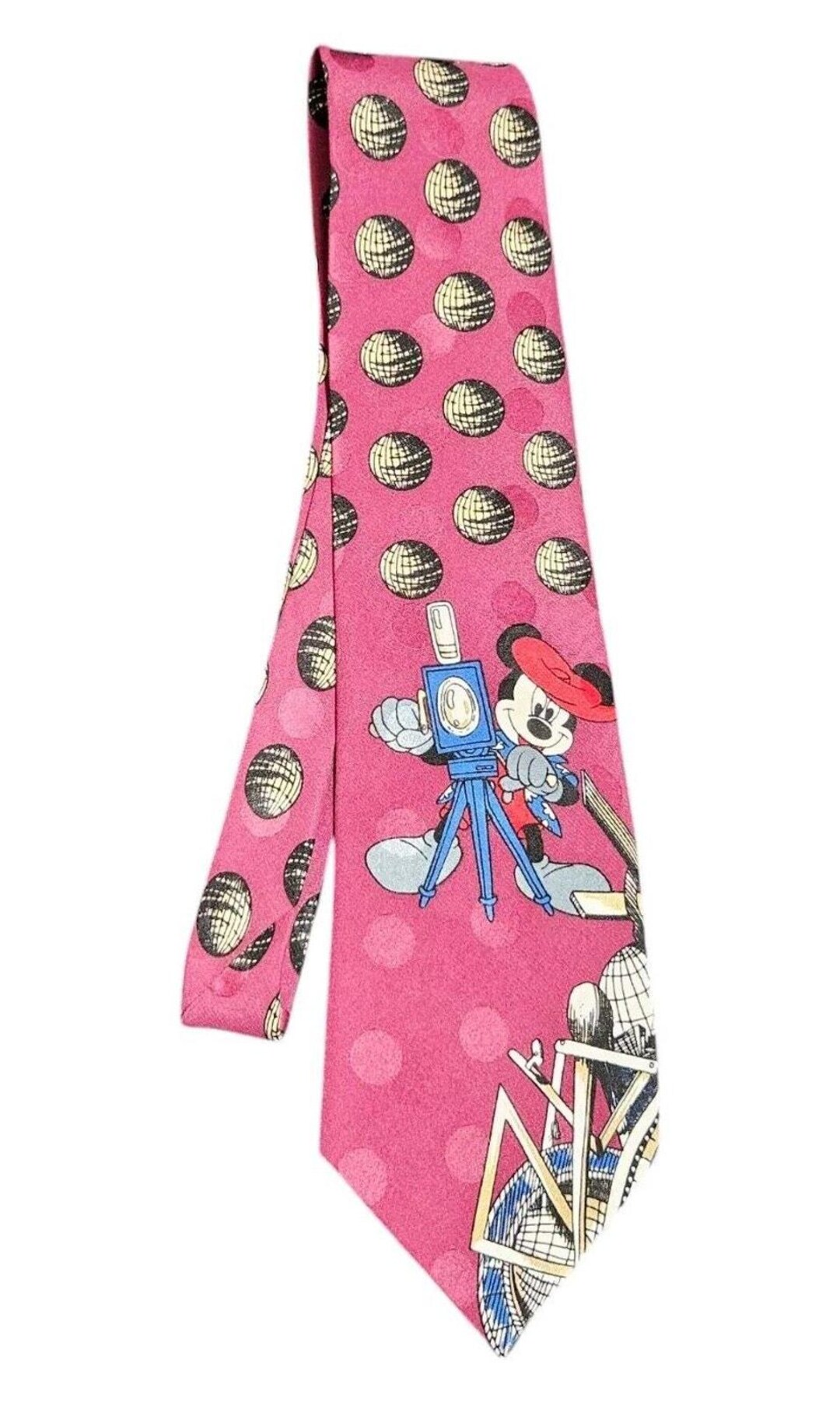 Vintage Mickey Mouse Tie Disney Unlimited Necktie Film Movie Camera ...
