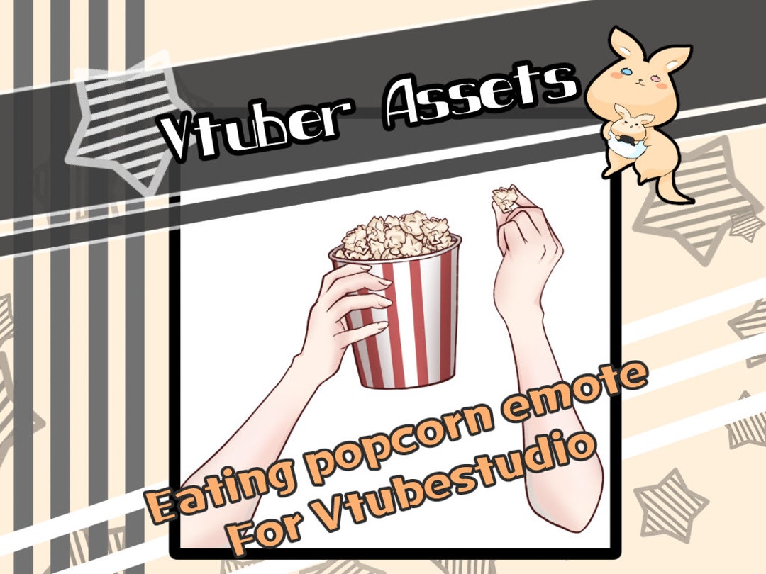 Vtuber Hand Eating Popcorn Emote Assets [live2d] - Etsy