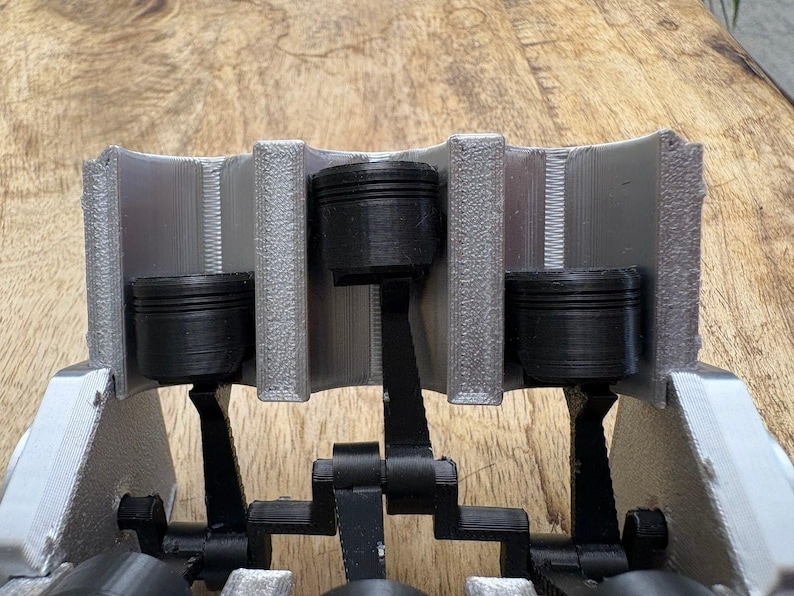 3D Printable V6 Engine Model Kit: Moving Parts, STEM Toy (STL File, PDF ...