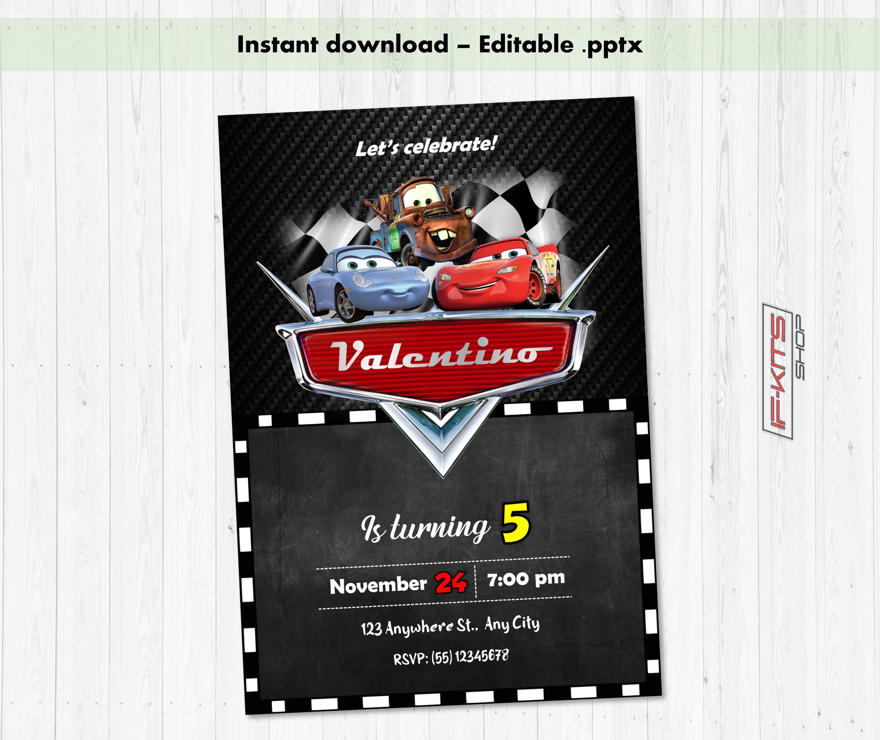 Cars Editable Birthday Invitation, Instant Download, Editable in Any ...