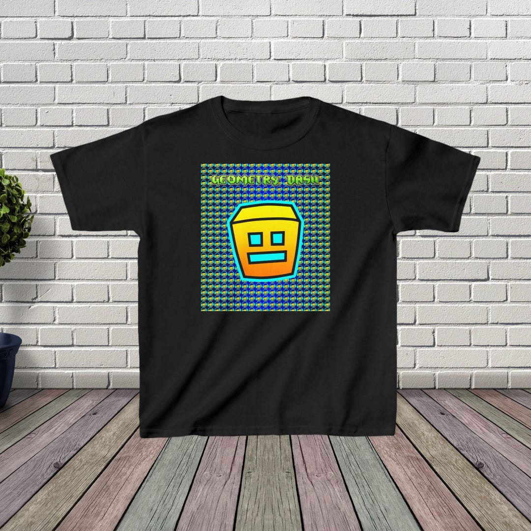 Geometry Dash Kids T-shirt, Cotton Gaming T-shirt for Kids - Etsy