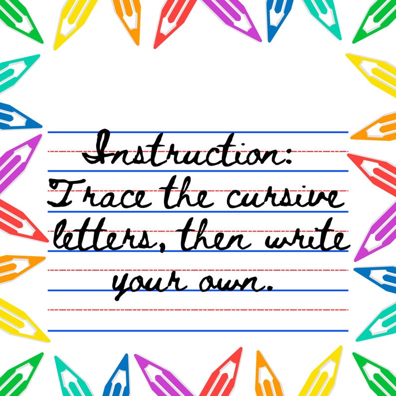 CURSIVE WRITING WORKBOOK - Etsy