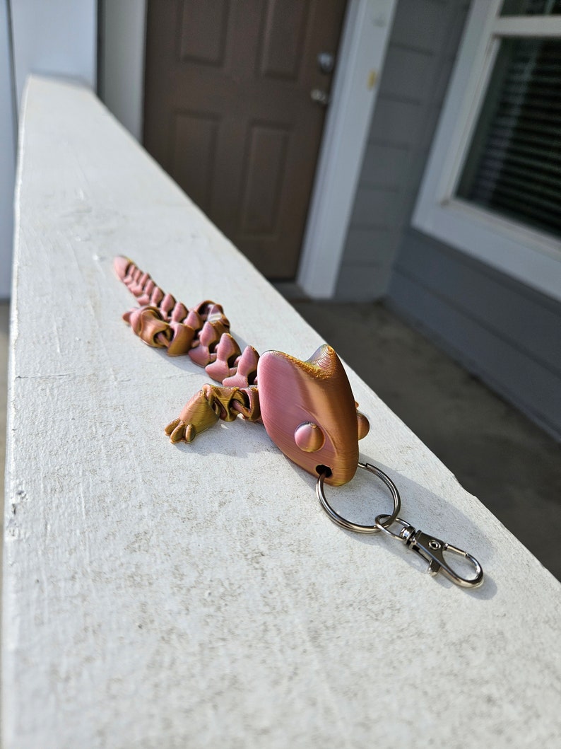 Cute Articulated Dragon Keychain Multicolor - Etsy