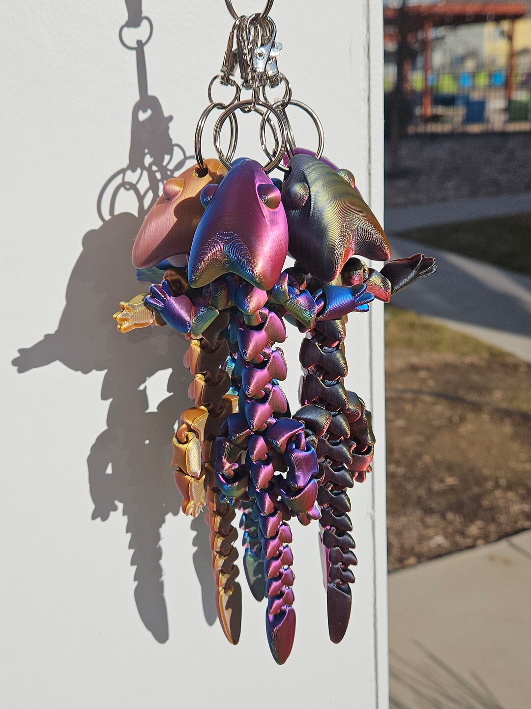 Cute Articulated Dragon Keychain Multicolor - Etsy