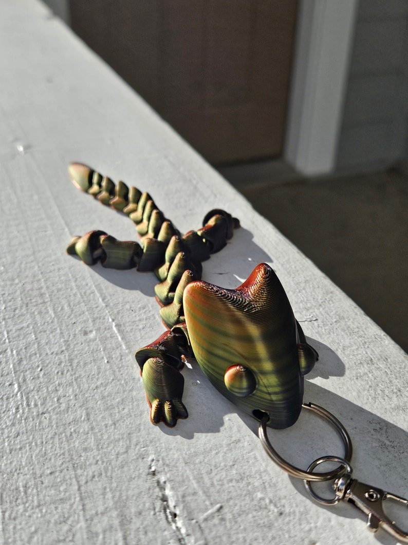 Cute Articulated Dragon Keychain Multicolor - Etsy