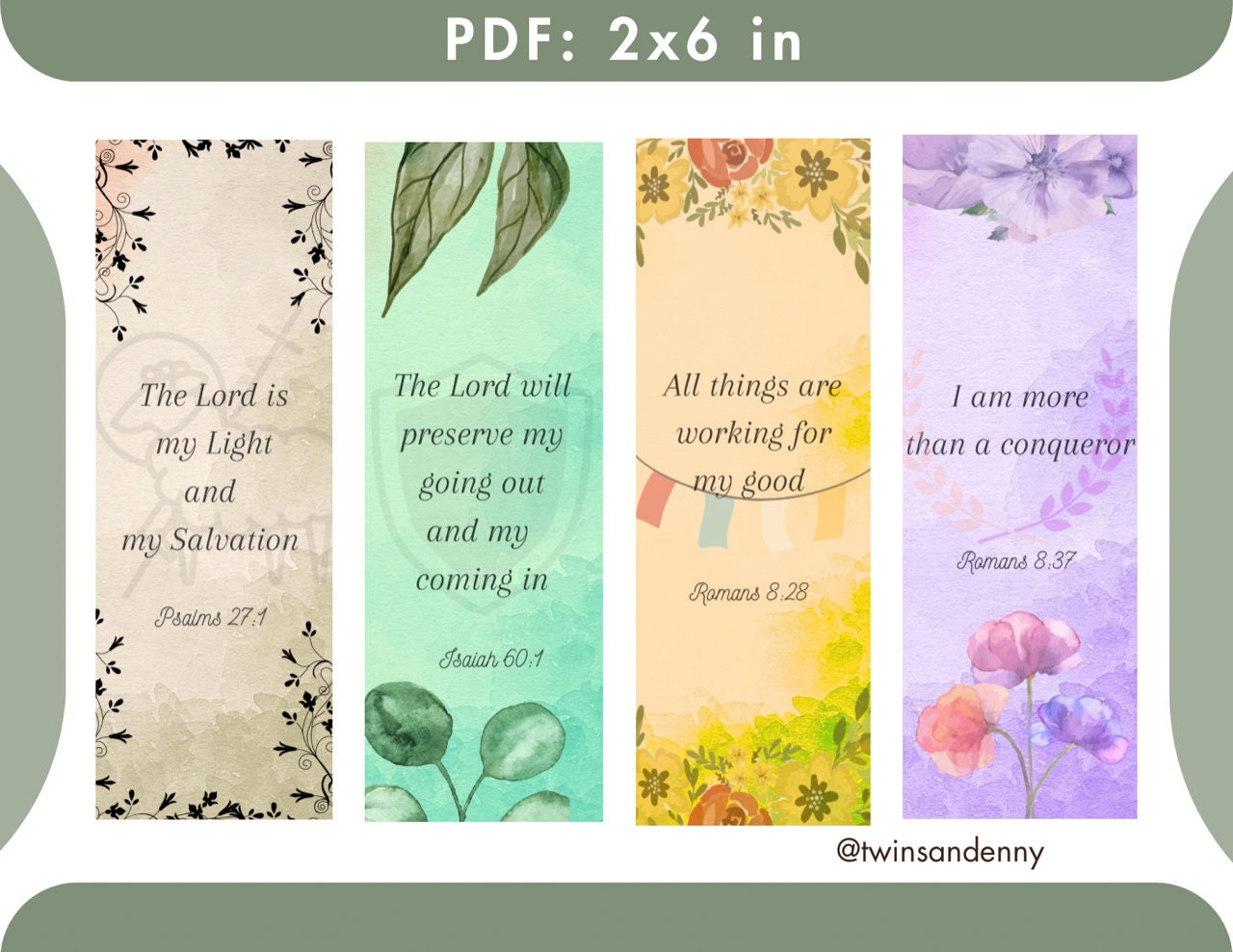 12 Printable Scripture Bookmarks - Etsy
