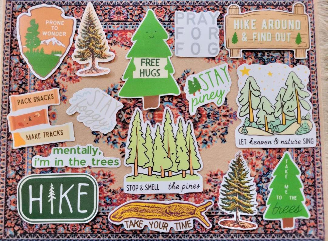 Tree Stickers | Forest Stickers | Hiking Stickers | Nature Stickers ...