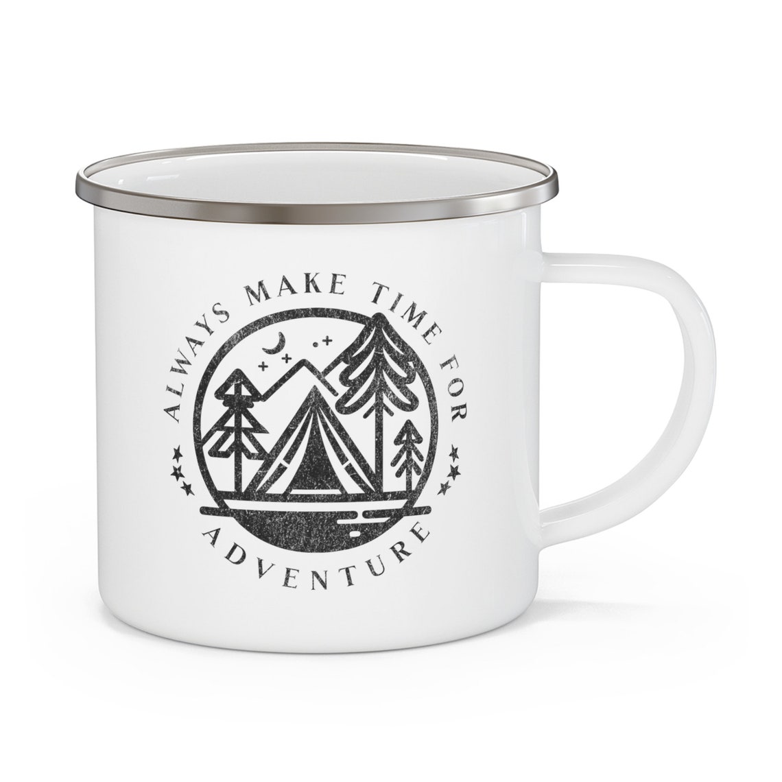 Always Make Time for Adventure Enamel Camping Mug, Durable, Perfect ...