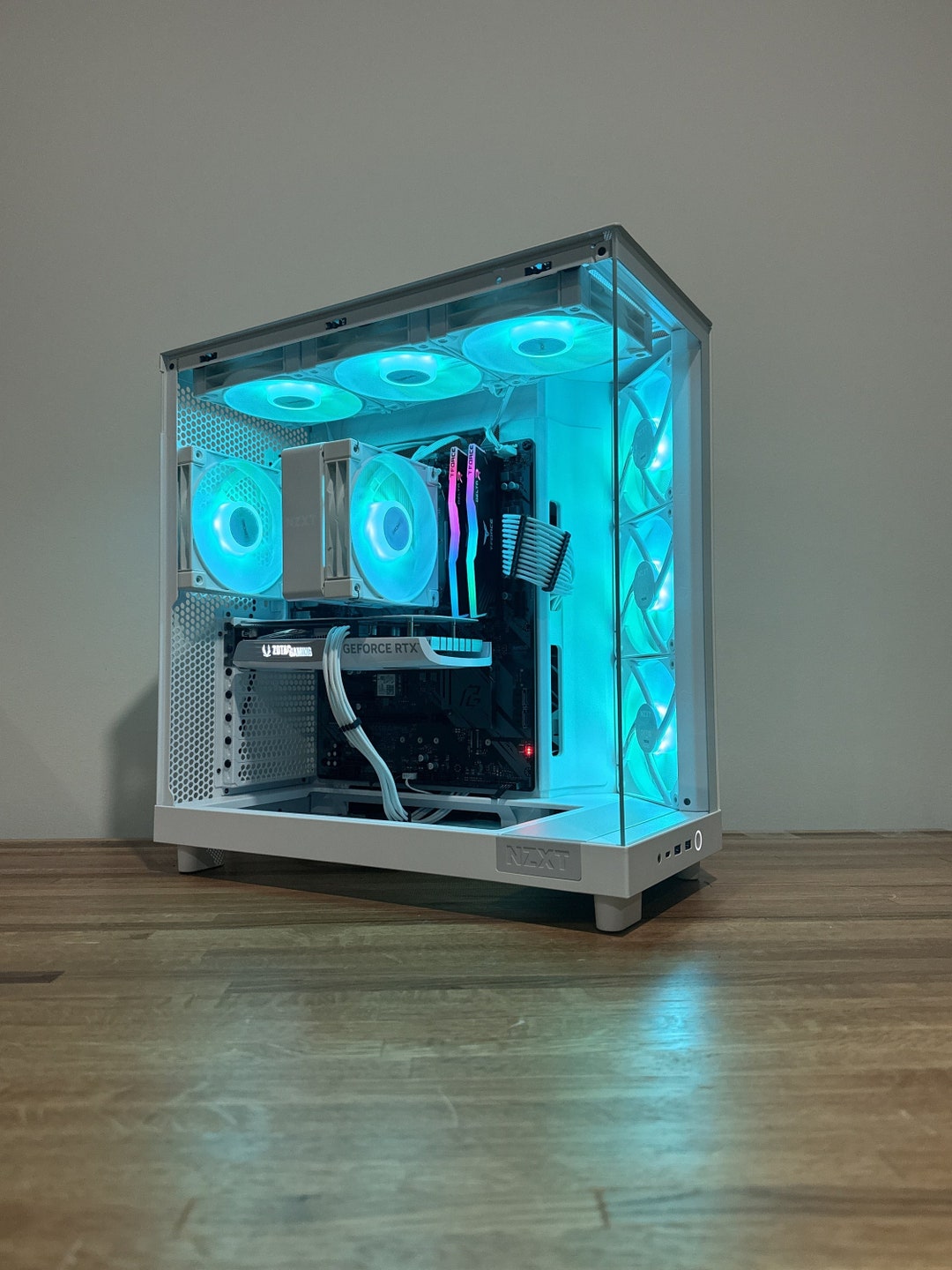 White Mid Range Prebuilt RGB Gaming PC by Royalpcs RTX 4060 Ryzen 7 ...