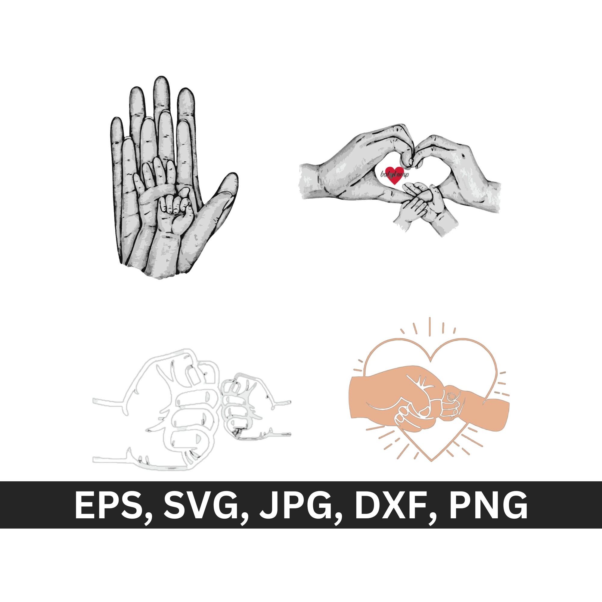 Hand Bump , Fathers Hand , Father Child Svg , Father and Son Svg , Dad ...