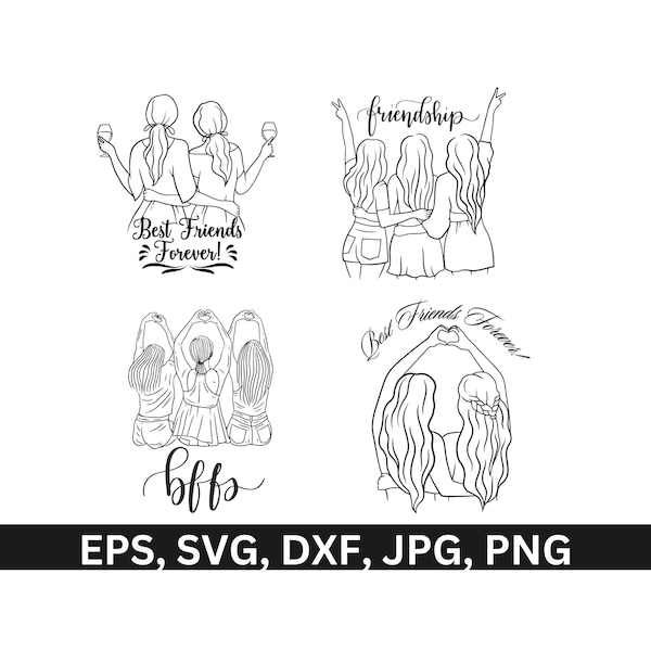 Girls Friends Svg - Etsy