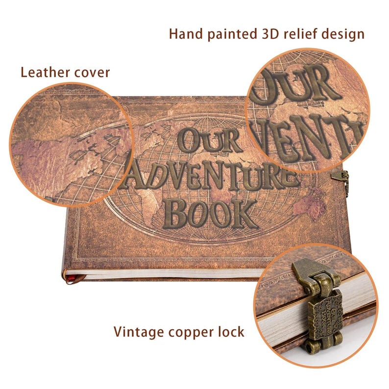 Our Adventure Book | Genuine Leather Photo Album Scrapbook ...