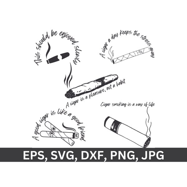 Cigar Svg Bundle - Etsy