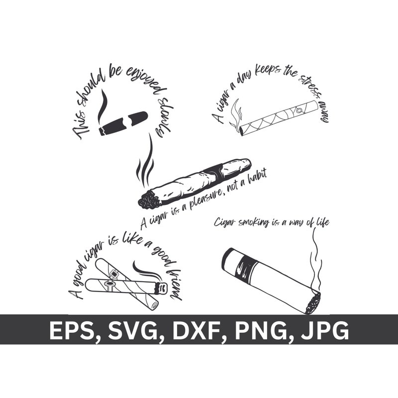 Cigar Svg Bundle - Etsy