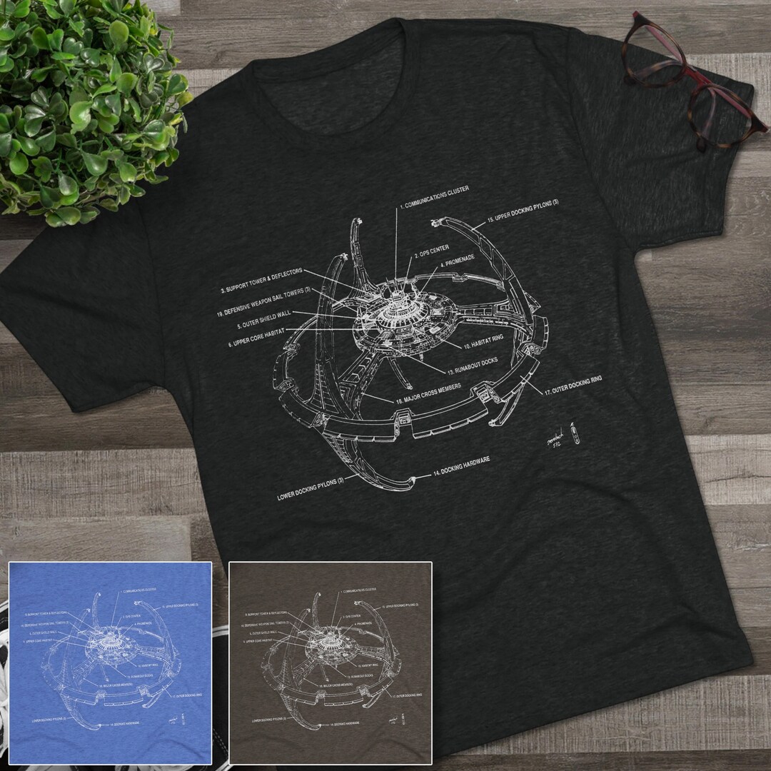 Deep Space Nine DS9 Star Trek Shirt | Unisex Tri-blend Crew Tee - Etsy