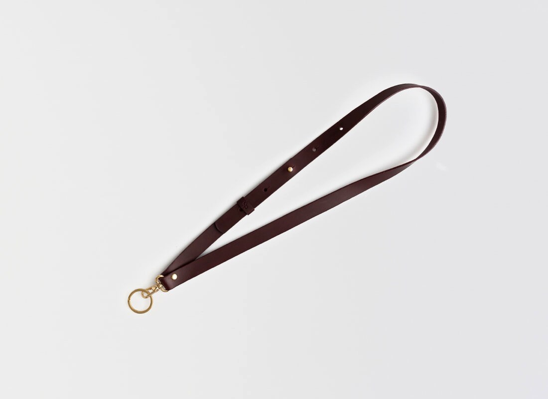 IPhone Necklace With Leather Strap and Key Ring, Bordeaux for iPhone 14 ...