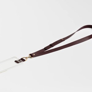 IPhone Necklace With Leather Strap and Key Ring, Bordeaux for iPhone 14 ...