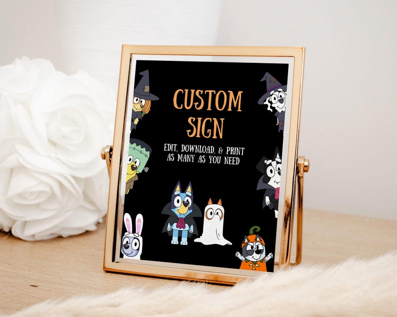 Editable Halloween Birthday Signs Bundle, Custom Signs, Canva Template ...