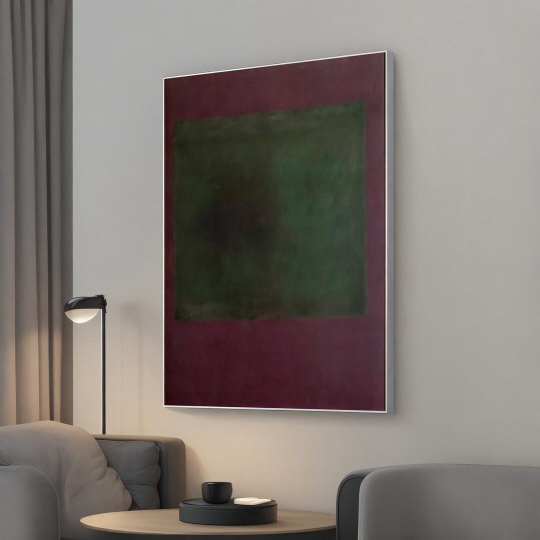 Green Mark Rothko Inspired Canvas - Expressionist Reproduction Wall Art ...