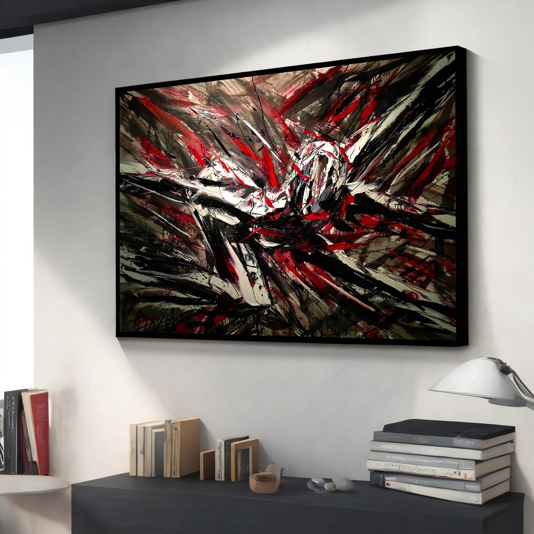 Abstract Woman Portrait Canvas Art Colorful Painting for Modern Wall ...