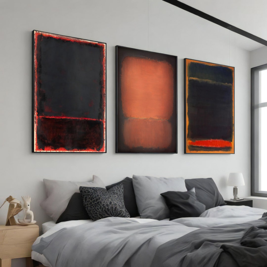 Mark Rothko Inspired Canvas - Red Black Expressionism Art Reproduction ...