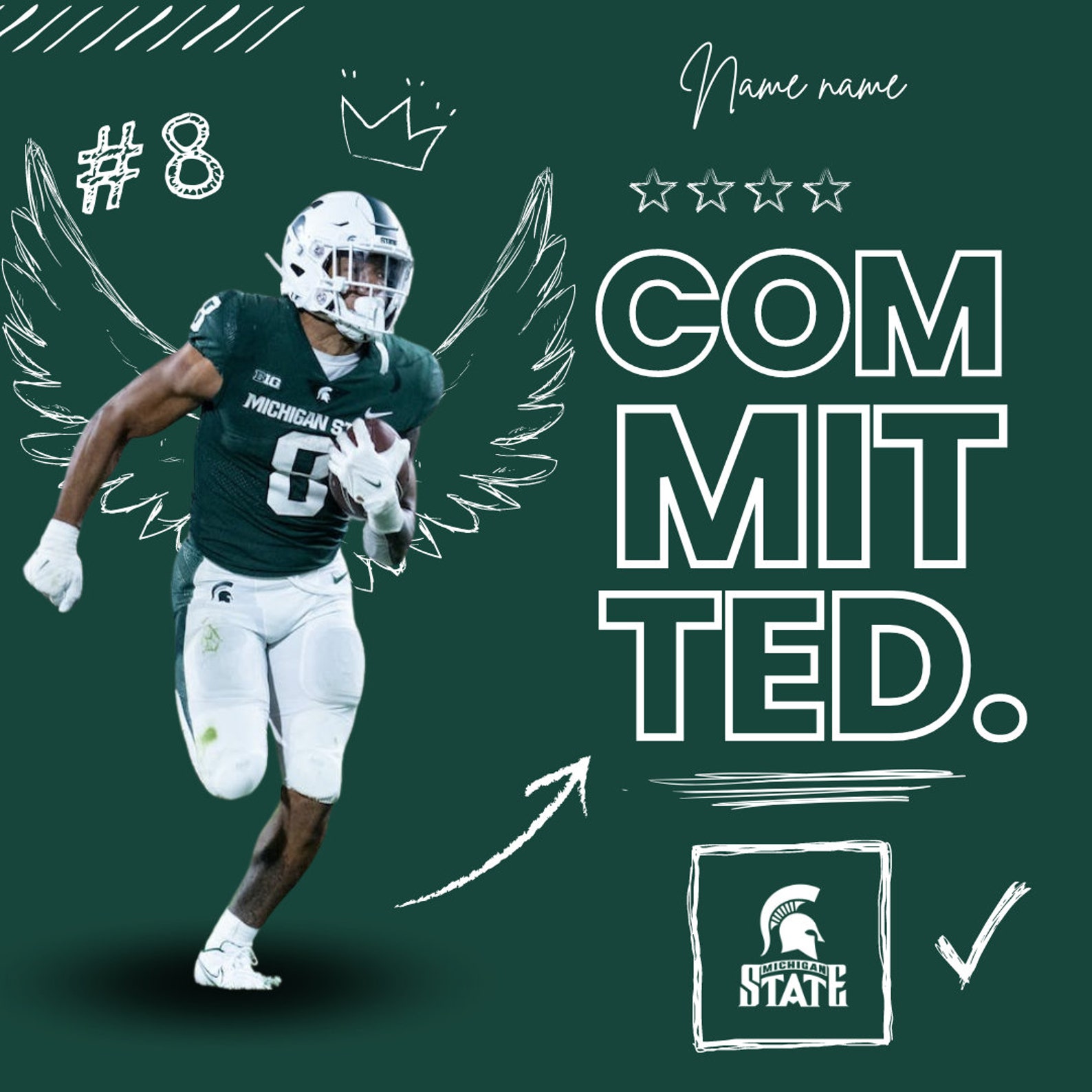 Sports Committed Poster Template Bundle | Sports Social Media Poster ...