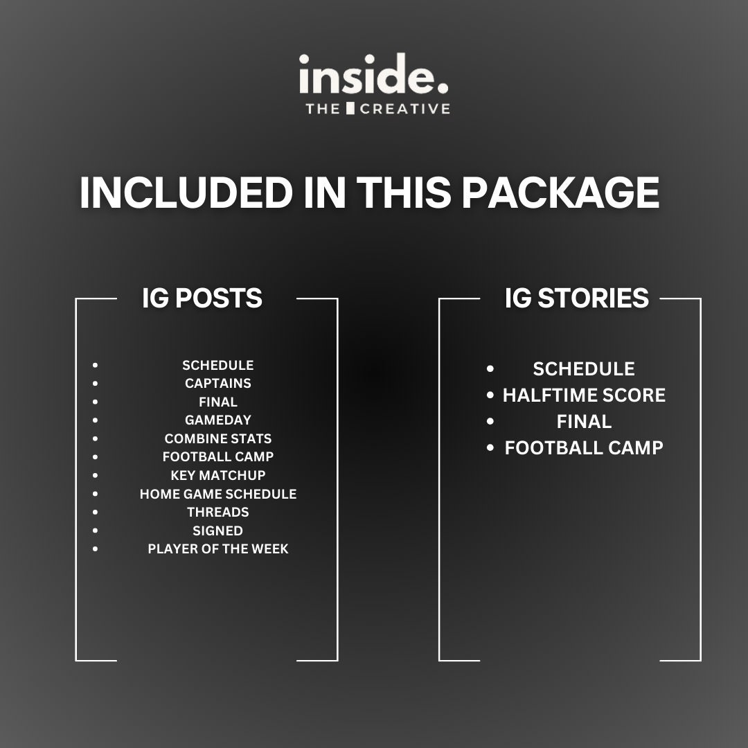 25 Sports Social Media Canva Package Templates Football Themed Premium ...