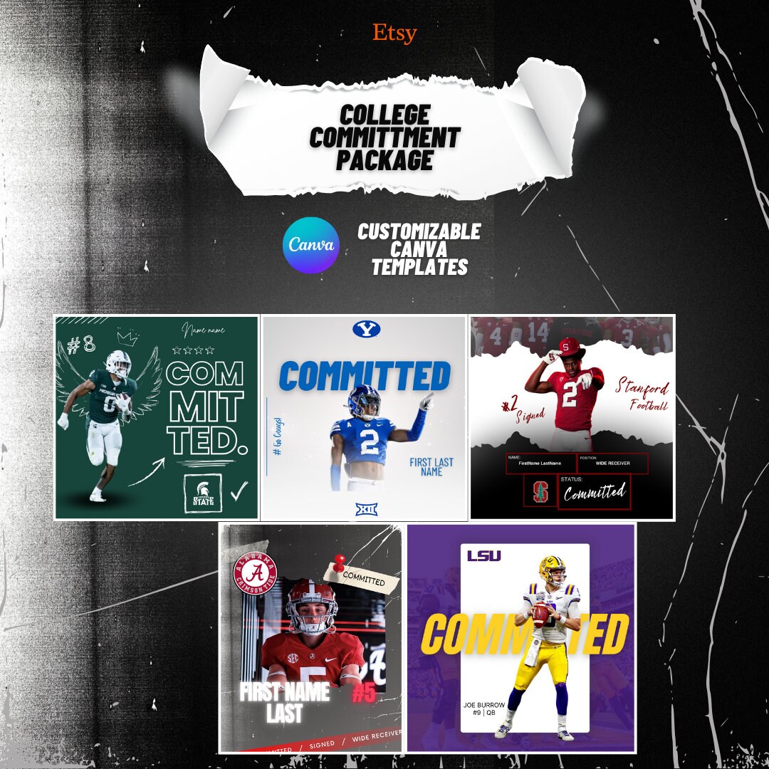 Sports Committed Poster Template Bundle Sports Social Media Poster ...
