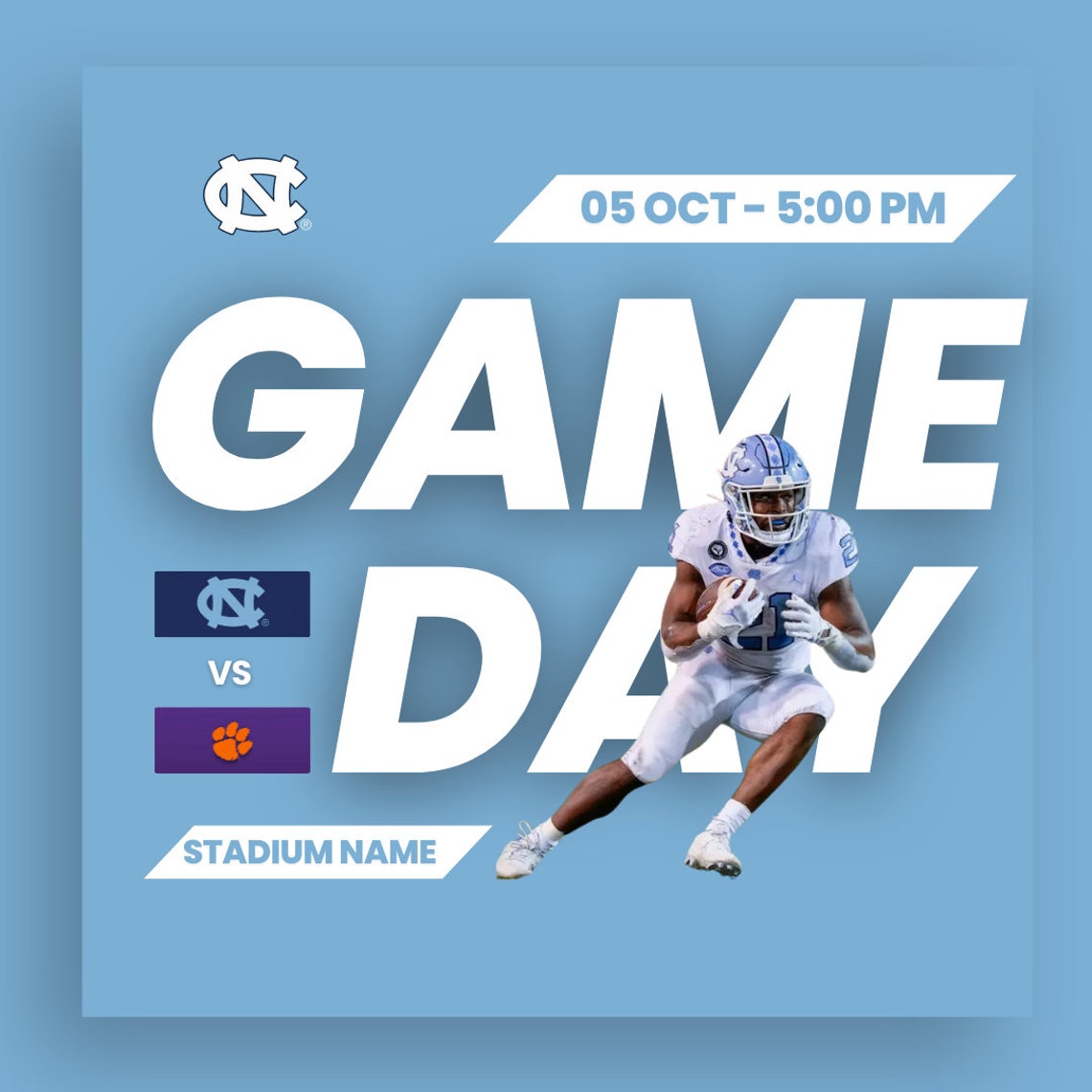 25 Sports Social Media Canva Package Templates - Football Themed ...