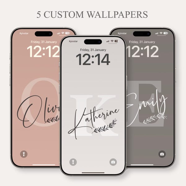 Personalized Name Wallpaper - Etsy