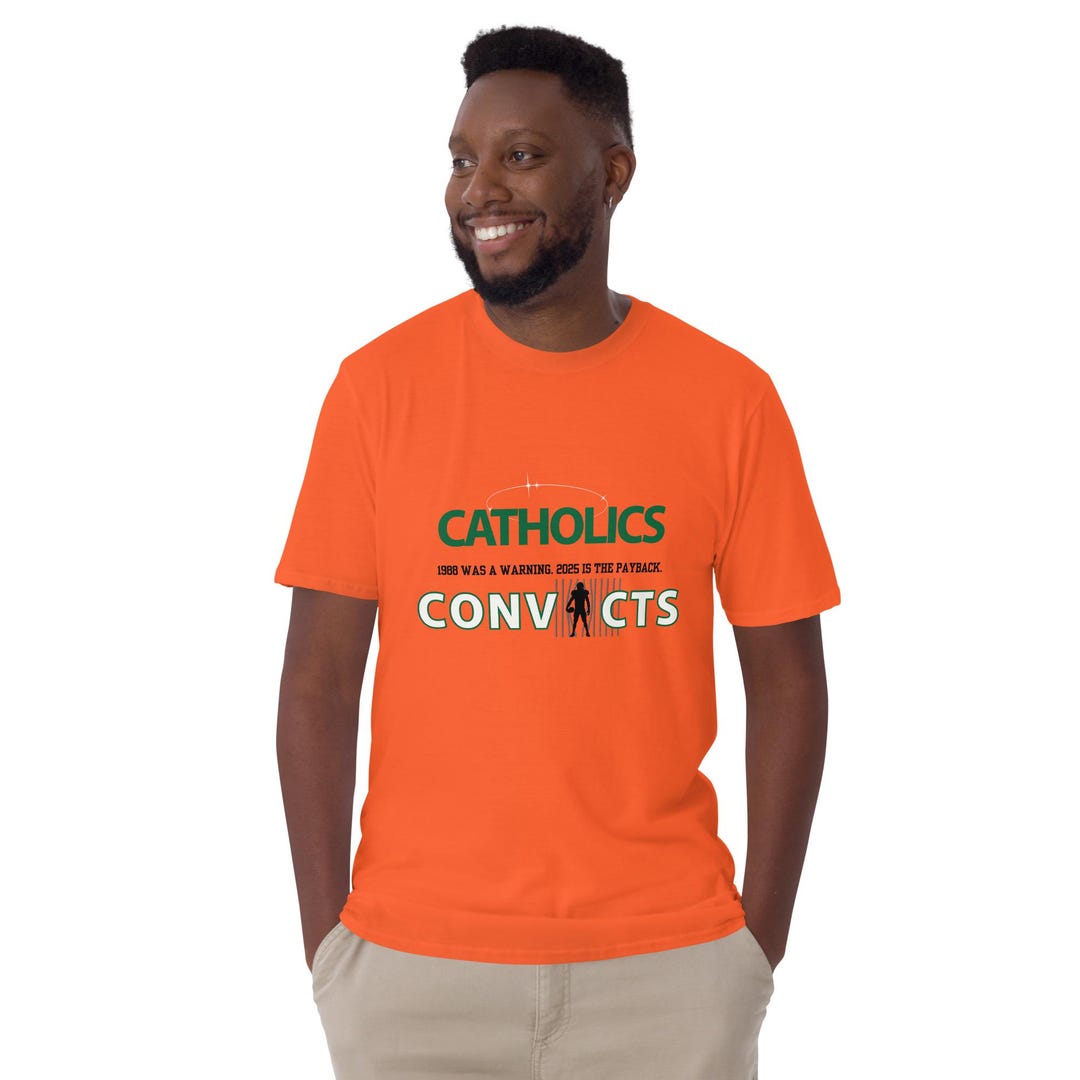 Catholic Vs Convicts Football Tee: Miami Retro Graphic Shirt - Etsy