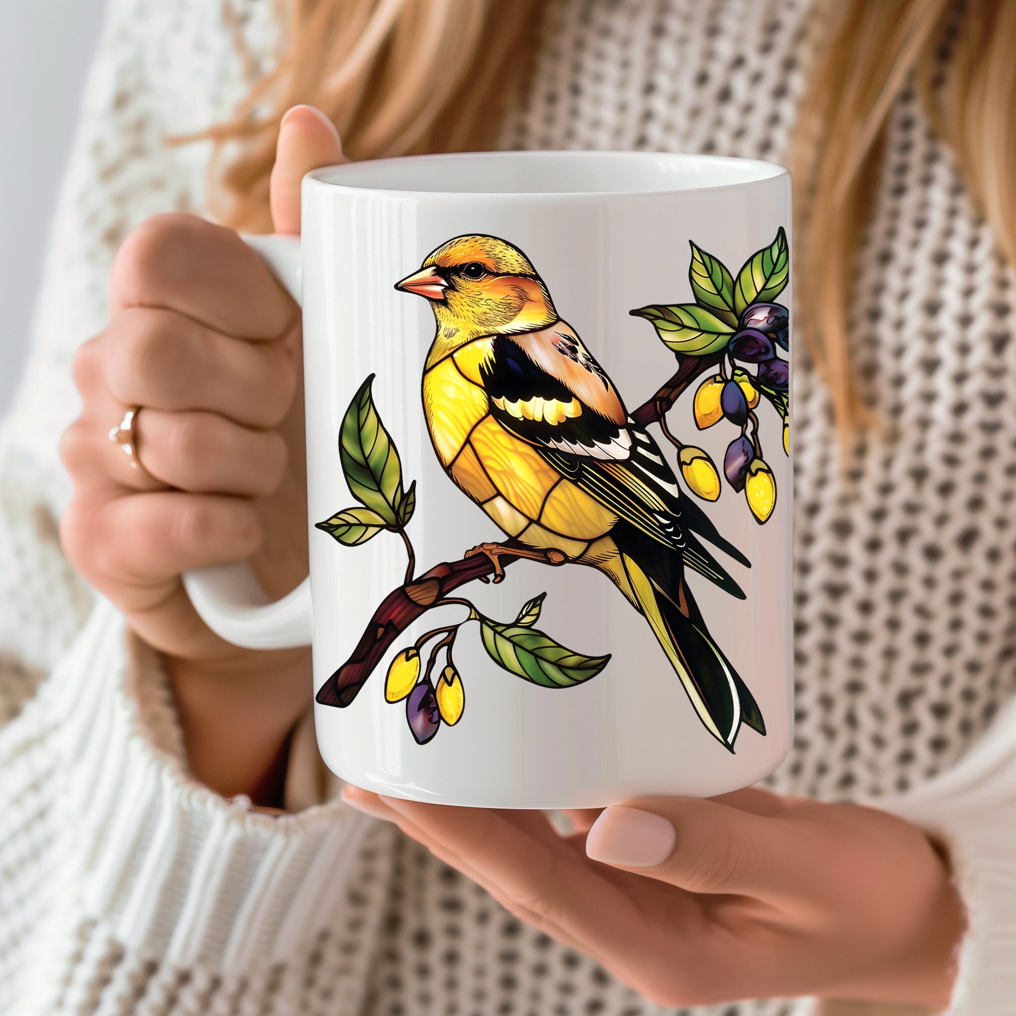 Goldfinch Stained Glass Mom Presents Stained Glass Window Decor ...