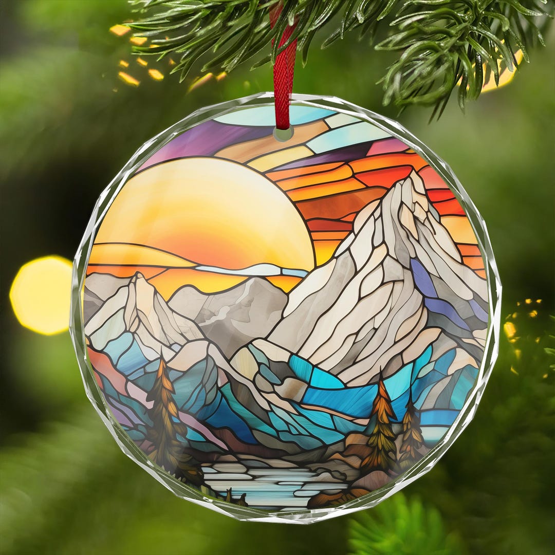 Sunrise Ornament Stained Glass Sunrise Gift Beautiful Sunrise ...