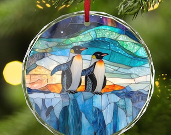 Stained Glass Penguin Ornament - Etsy