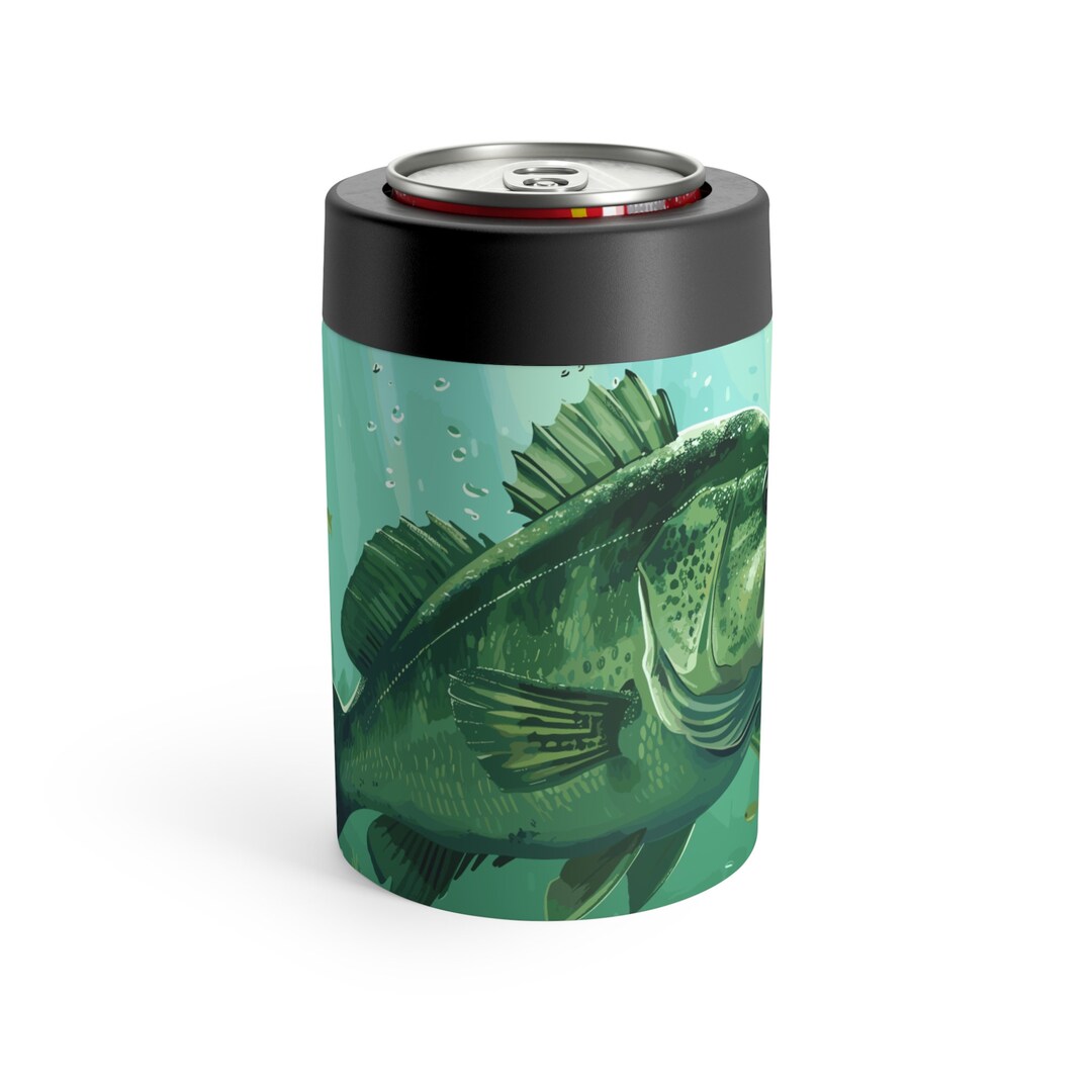 Can Holder Fishing, Large Mouth Bass, Beer Coozy, Fishin - Etsy