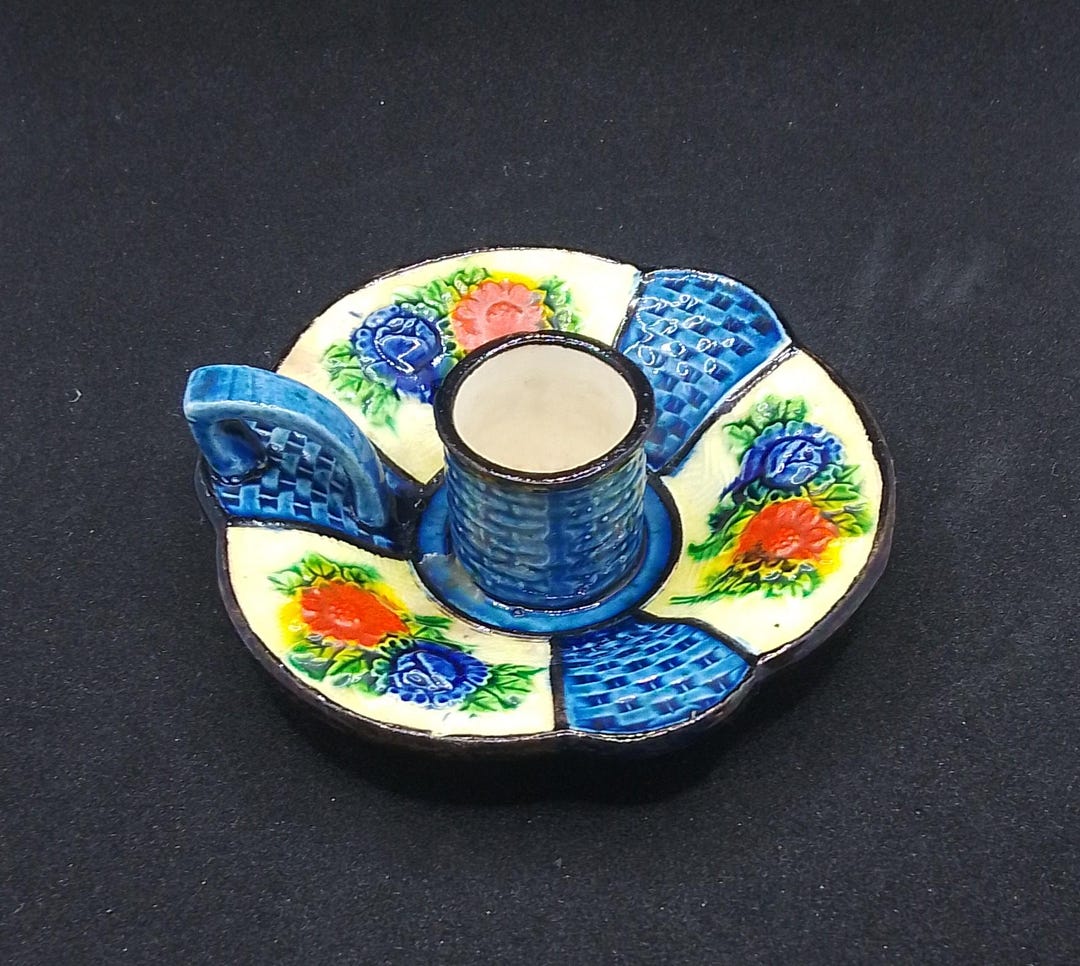 Vintage Candlestick Holder Maruhan Ware, Japan. 1920s-30s Florals - Etsy