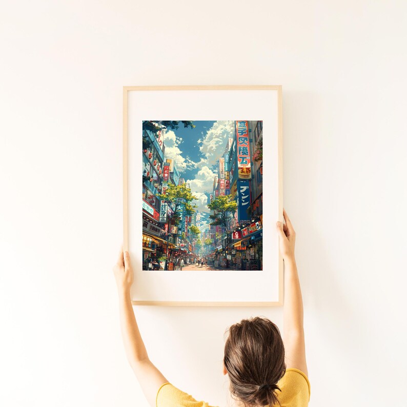 Akihabara Tokyo Street Art Print: Anime Cityscape (digital Download ...