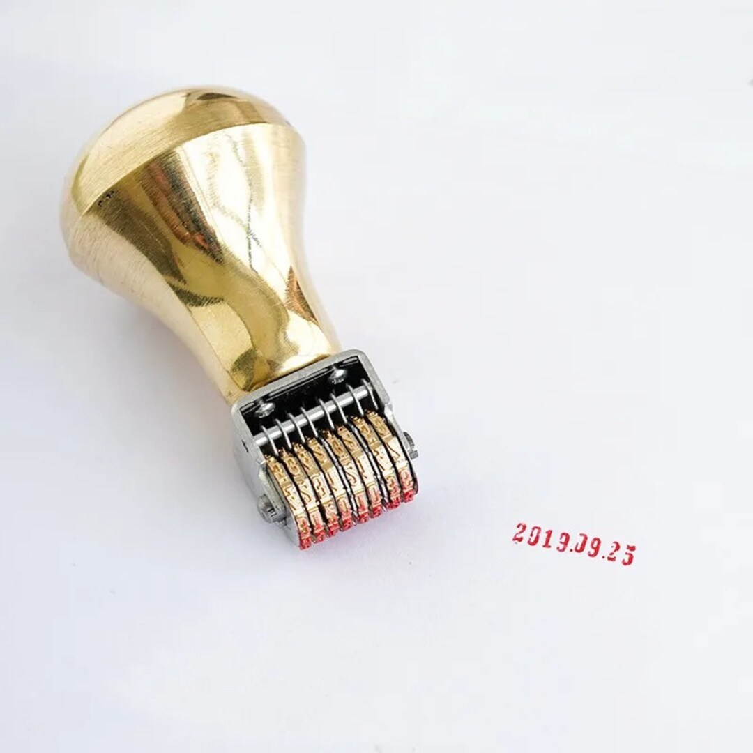 Vintage-inspired Brass Date Roller Stamp Retro Style Roller Stamps for ...